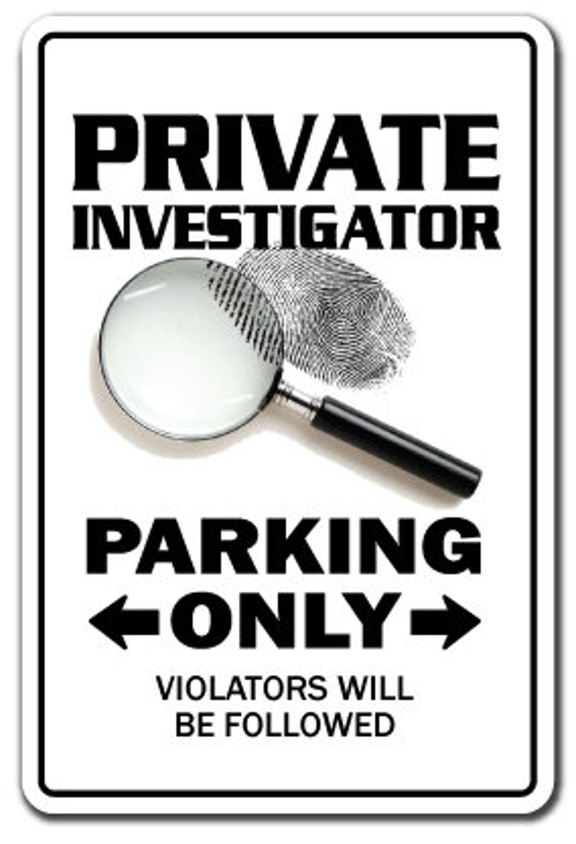 Private Eye sign Parking Investigator Detective Gift | Etsy
