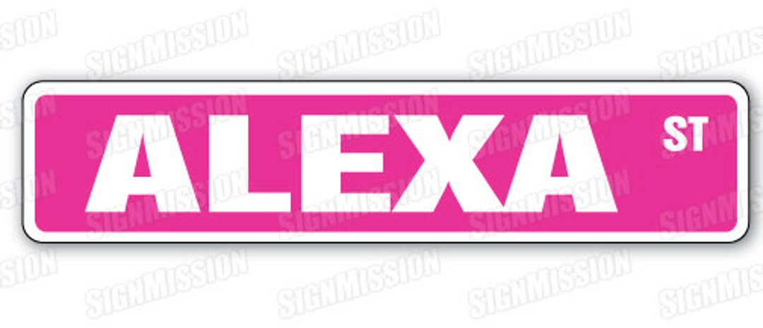 ALEXA Street Sign Great Gift 100's of Names - Etsy