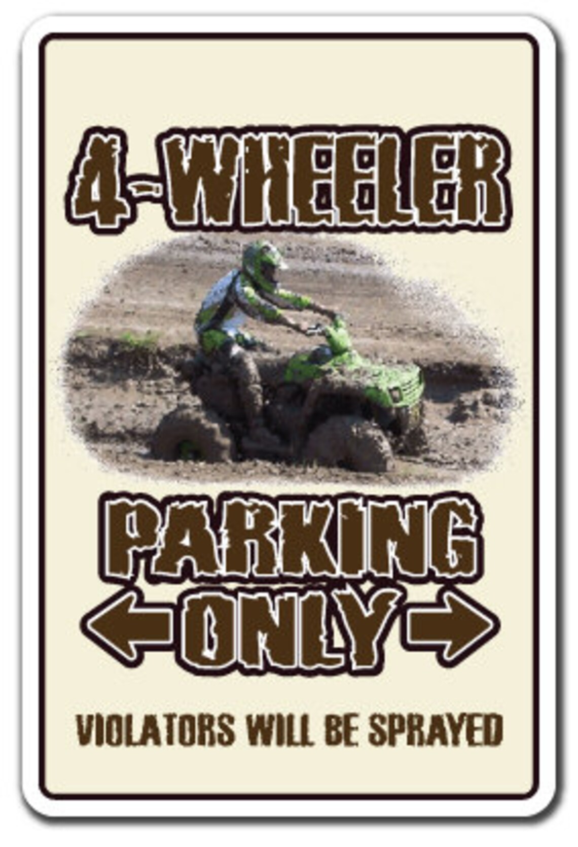 4wheeler sign Atv Four Wheeling 4x4 Quad Dirt Gift | Etsy