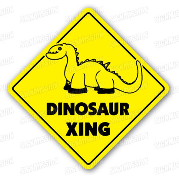 Dinosaur Crossing Sign - Etsy