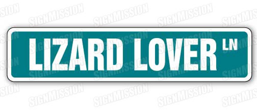 LIZARD LOVER Street Sign Lizards Cage Live Pet Gift - Etsy