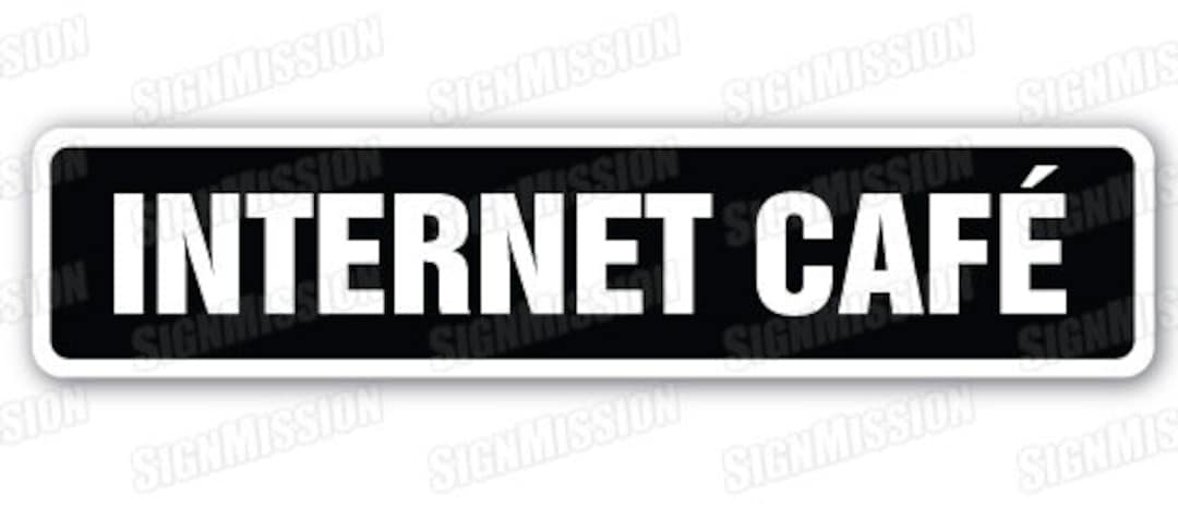 Internet Cafe Sign Wireless Coffehouse Restaurant Computer - Etsy