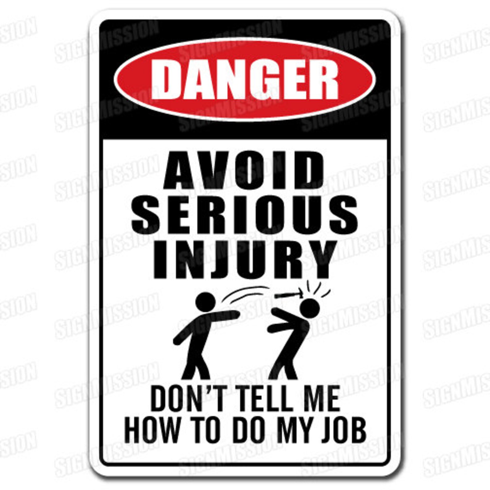 AVOID SERIOUS INJURY Novelty Sign Gift Careful Work Smart Hurt - Etsy