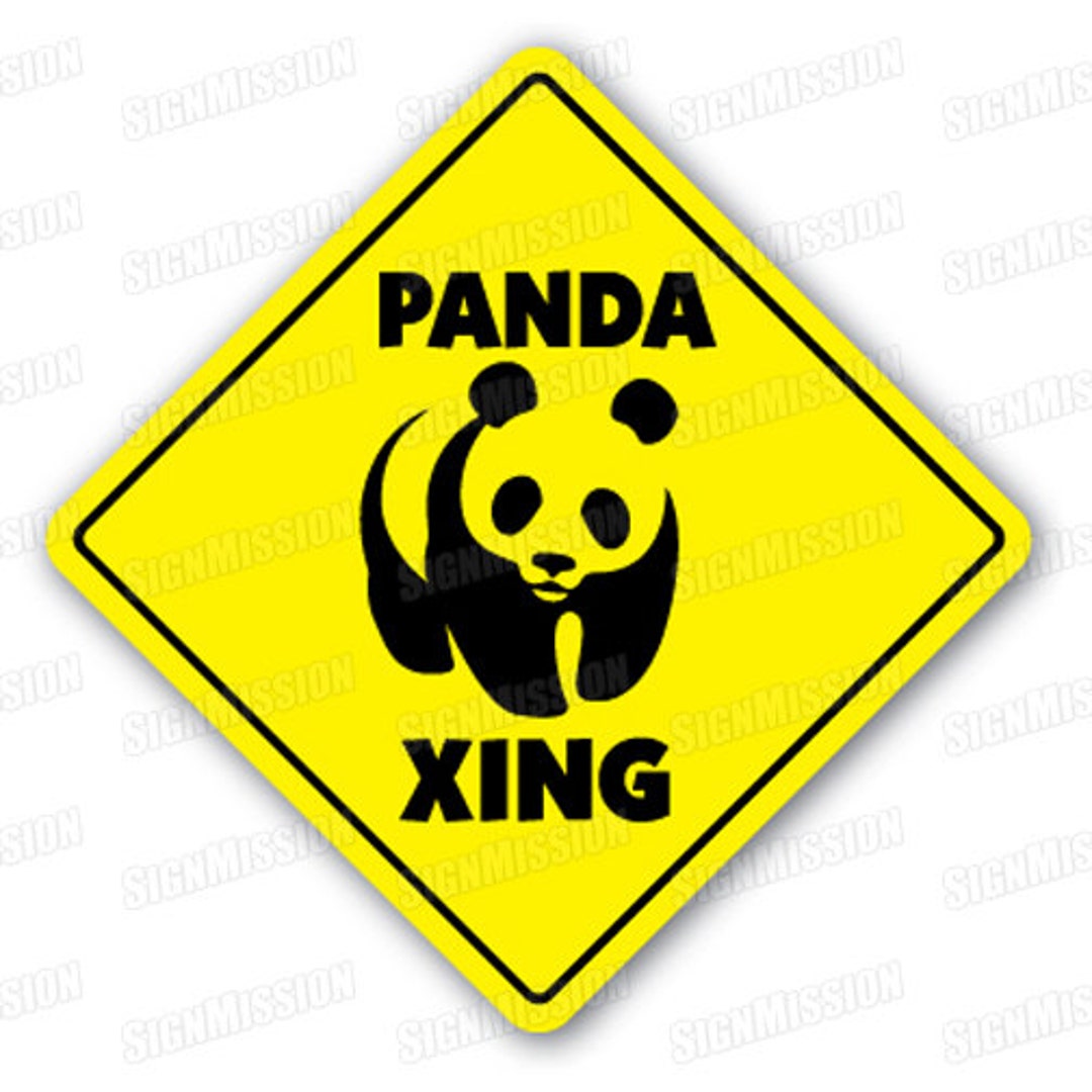 PANDA CROSSING Sign Xing Signs Bear Zoo China Gift - Etsy