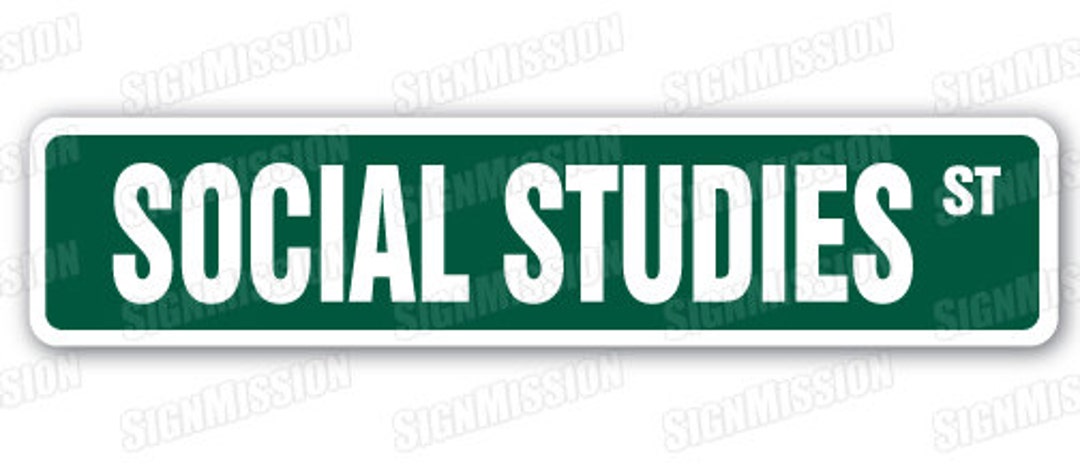 Social Studies Street Sign Teacher Course Educator School Civics - Etsy