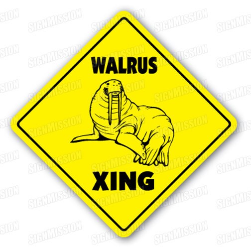 WALRUS CROSSING Sign Xing Gift Novelty Animal Sealife Marine | Etsy