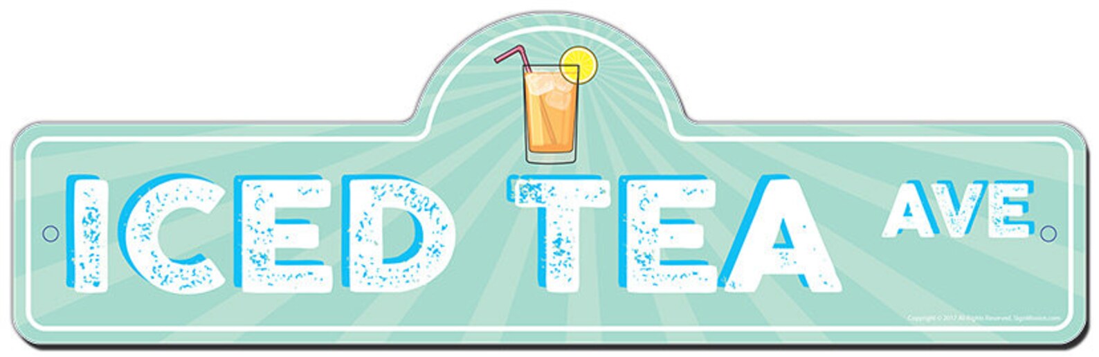Iced Tea Street Sign Indoor/outdoor Funny Home Decor for - Etsy