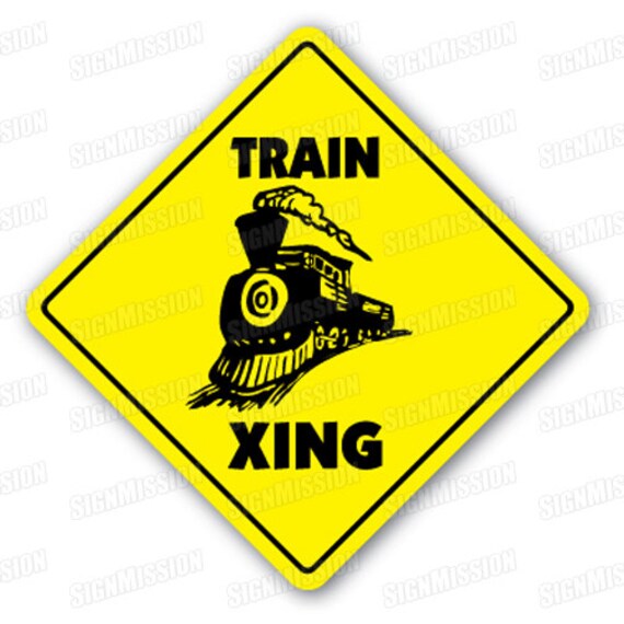 TRAIN CROSSING Sign Xing Railroad Collector Room | Etsy