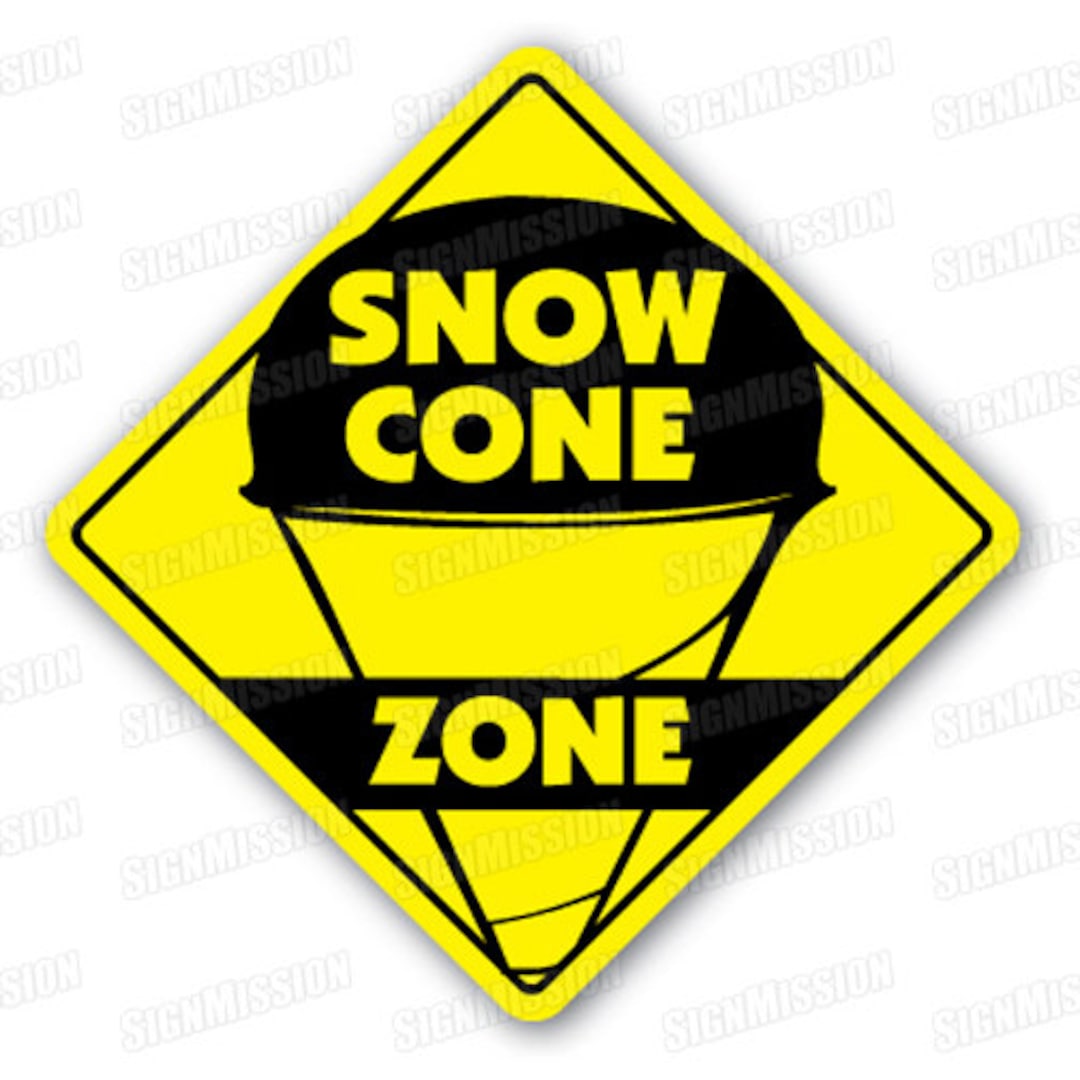 SNOW CONE ZONE Sign Snowcone Sno Kone Concessions Fair - Etsy