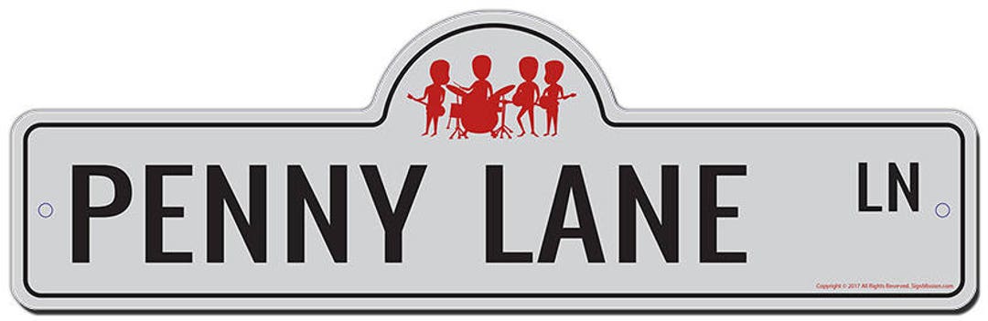 Penny Lane Street Sign Indoor/outdoor Funny Home Decor for Garages ...