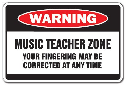 Music Teacher Zone Warning Sign School Supplies Note | Etsy