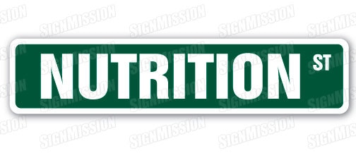 NUTRITION Street Sign Healthy Eating Dietary Dietitian Good - Etsy