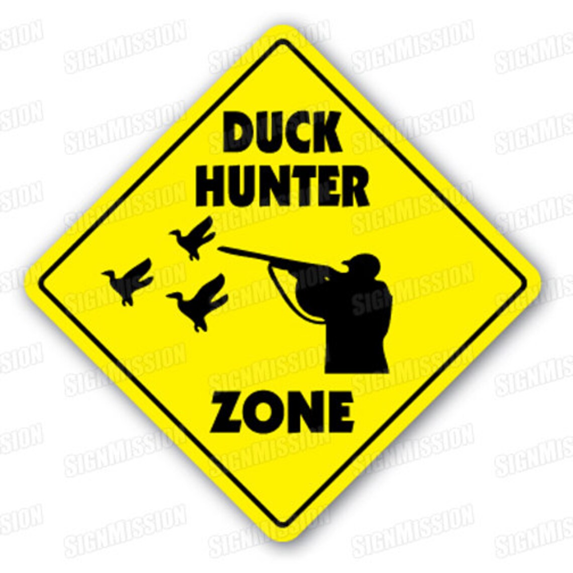 DUCK HUNTER ZONE Sign Xing Gift Novelty Hunt Gun Shoot Dog | Etsy