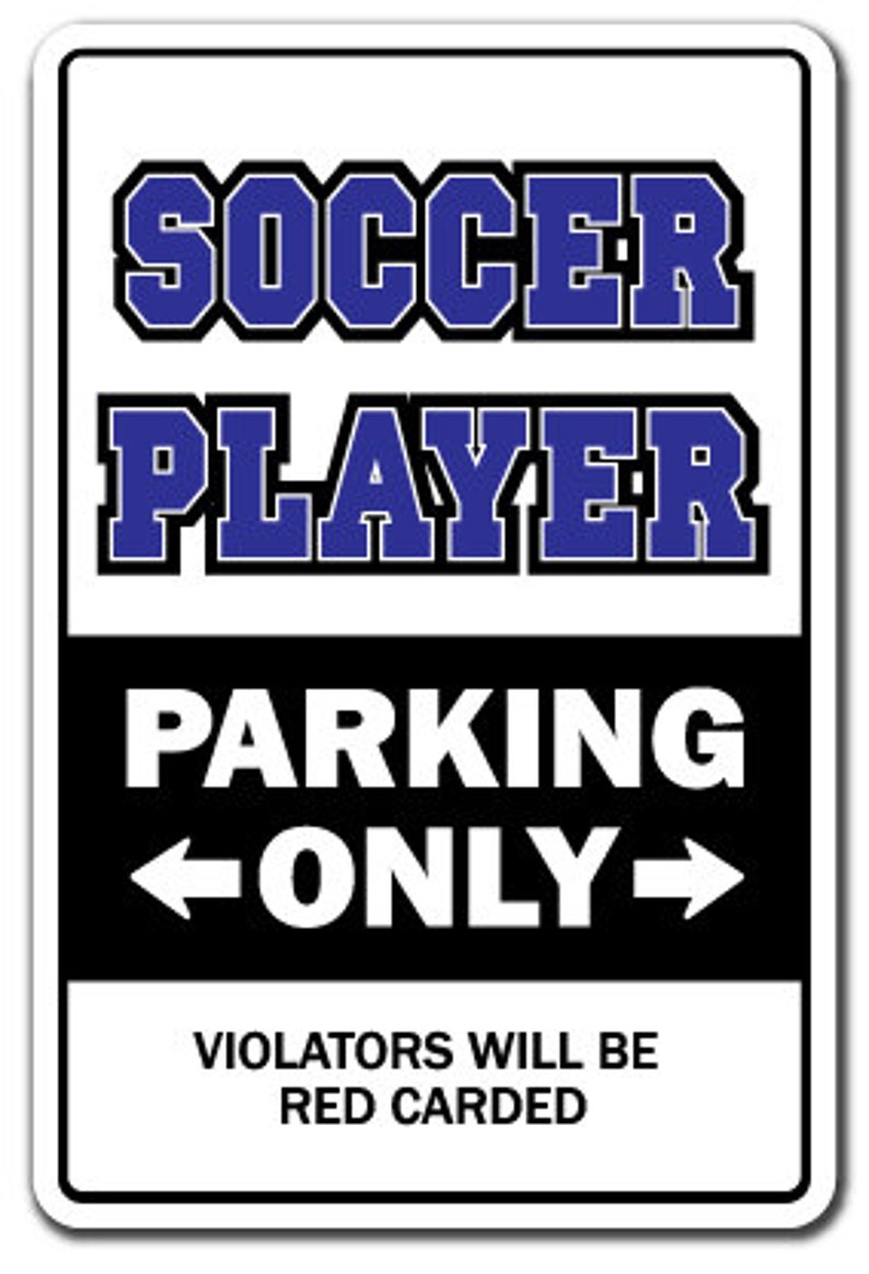 Soccer Player sign Parking Team Ball Coach Gift - Etsy
