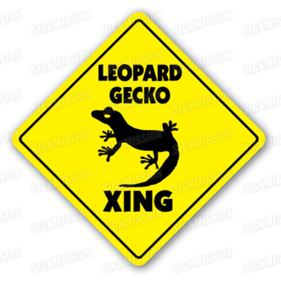 LEOPARD GECKO CROSSING Sign Xing Gift Novelty Reptile Lizard - Etsy