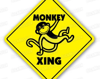 Caution Monkey Sign - Etsy
