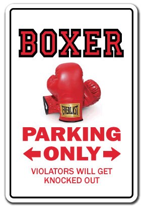Boxer Fighter sign Parking Boxing Gloves Title Gift - Etsy