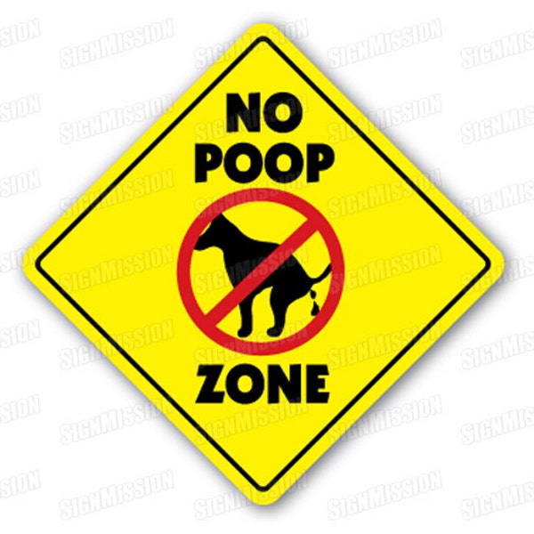 No Poop Zone Signs - Etsy