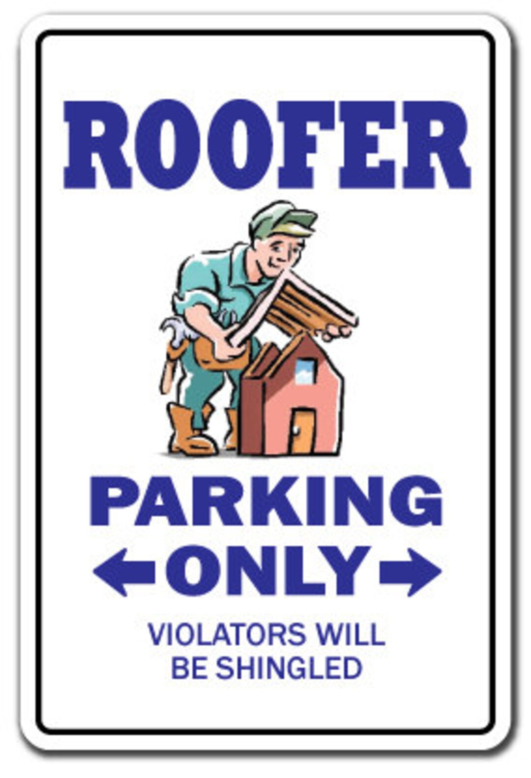 Roofer sign Parking Roofing Shingles Nails Metal Roof - Etsy