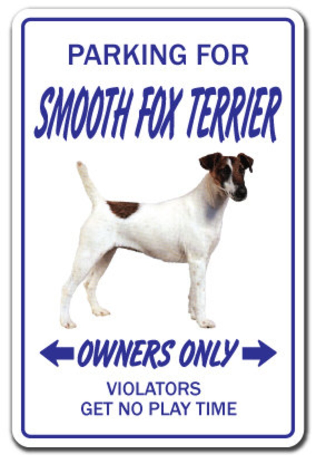 Smooth Fox Terrier novelty Sign Dog Pet Parking Road - Etsy