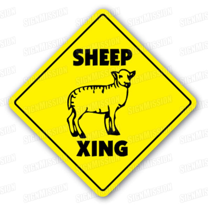 SHEEP CROSSING Sign Xing Signs Herder Farm Wool Farmer Lamb - Etsy