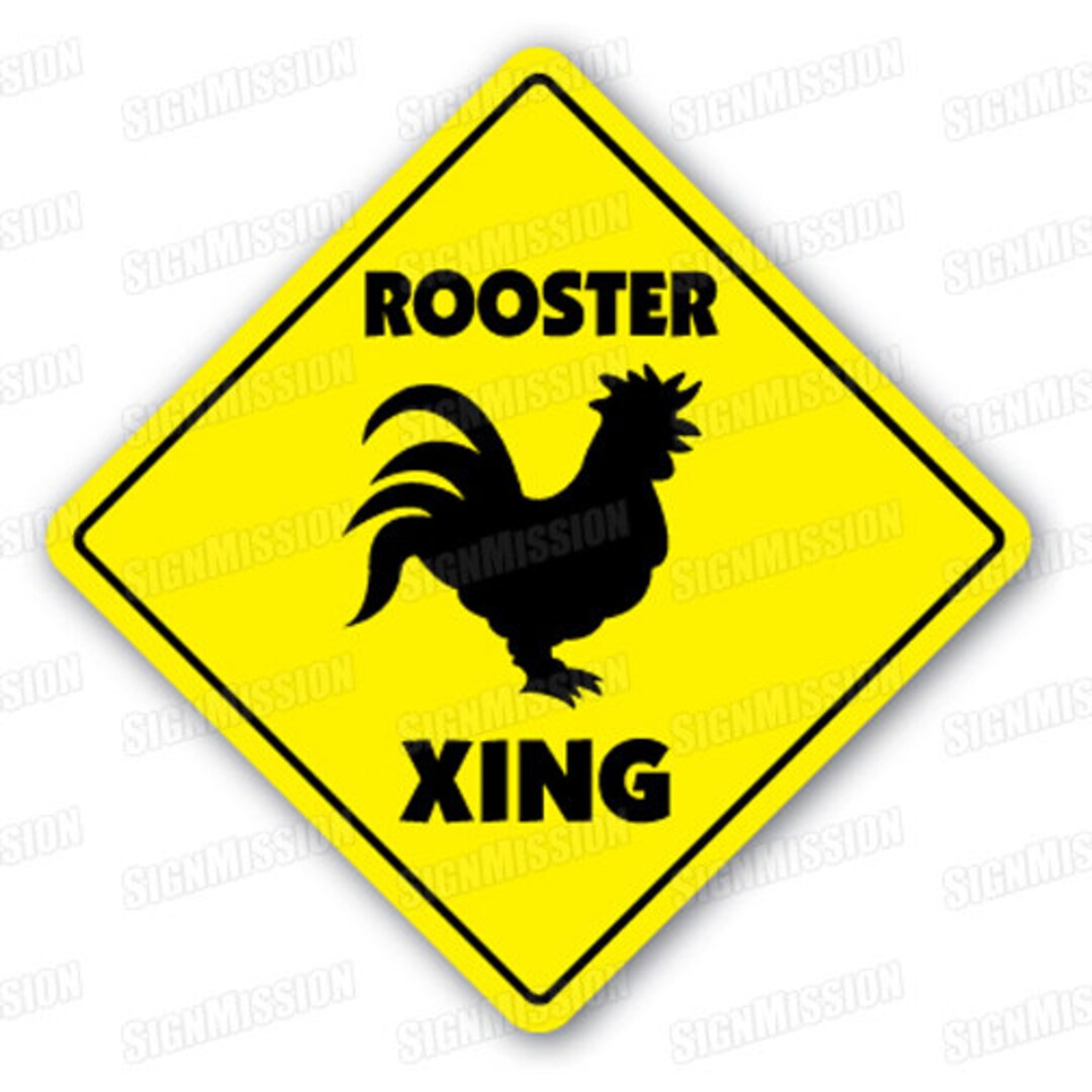 ROOSTER CROSSING Sign Xing Chicken Farmer Farm Gift - Etsy