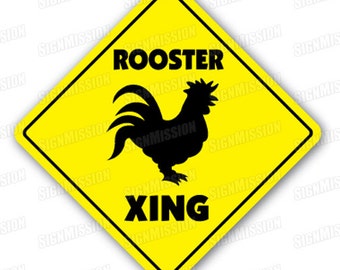 Chicken Xing Mini Metal Yellow Farm Caution Crossing Sign - Etsy