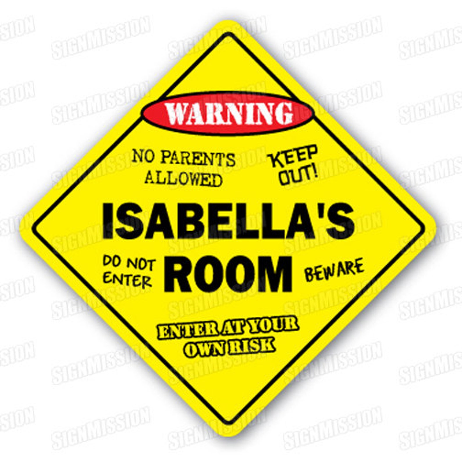 ISABELLA'S ROOM SIGN kids bedroom decor door | Etsy