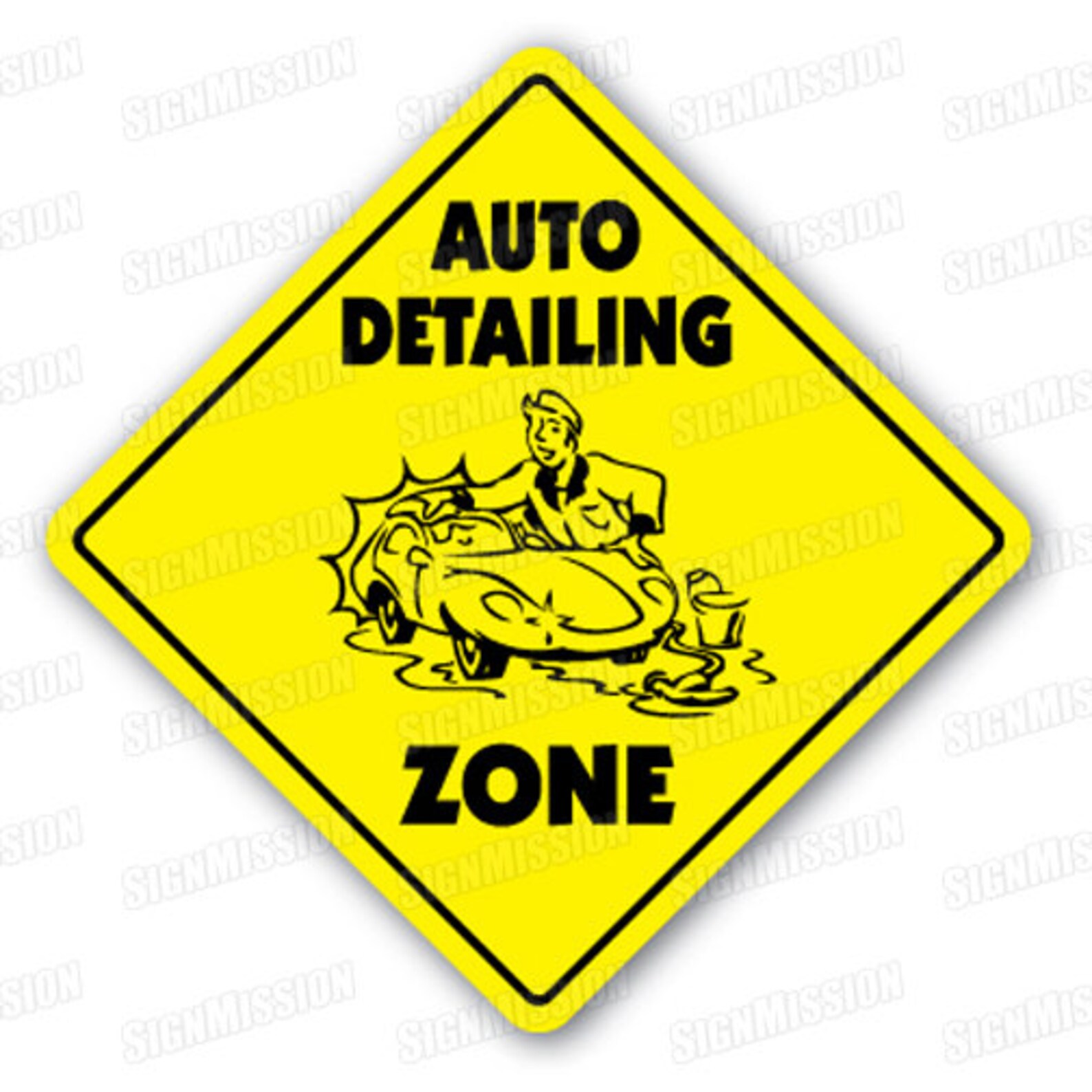 AUTO DETAILING ZONE Sign Xing Gift Novelty Car Cleaner Detail | Etsy