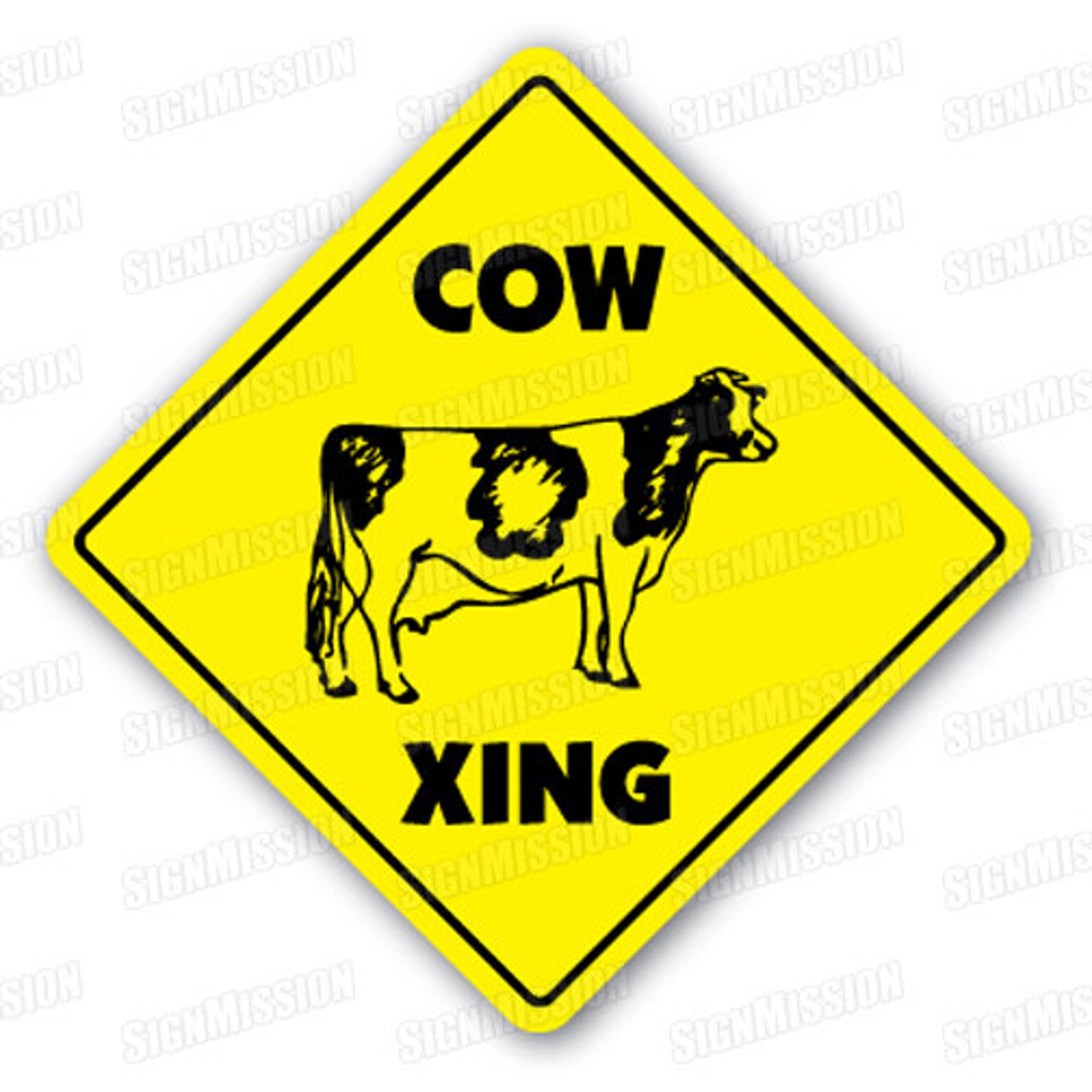 COW CROSSING Sign Xing Signs Jersey Cattle Farm Farmer Ranch - Etsy