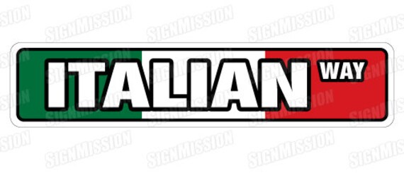 ITALIAN FLAG Street Sign Italy Italiano Flags Pride New | Etsy