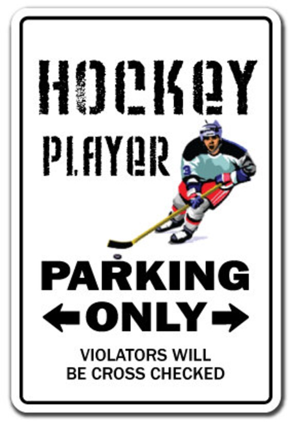 Hockey Player sign Parking Fan Stick Puck Fan Gift - Etsy