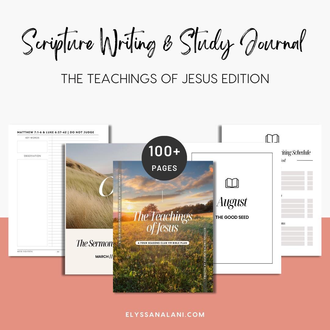The Teachings of Jesus Scripture Writing & Study Journal - Etsy