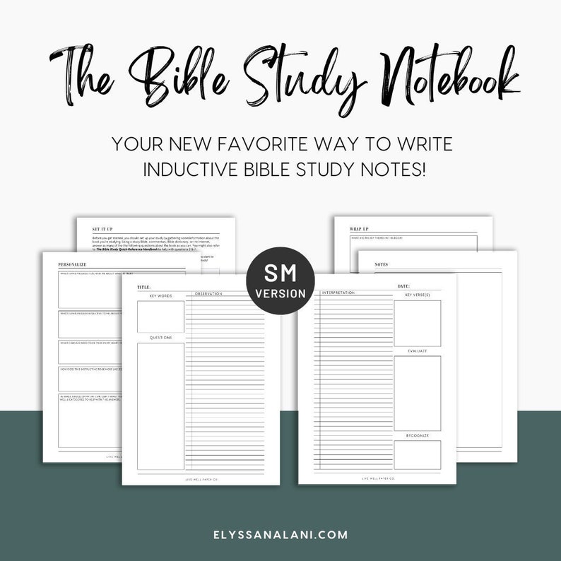 The Bible Study Notebook | Inductive Bible Study Note Taking | Small ...