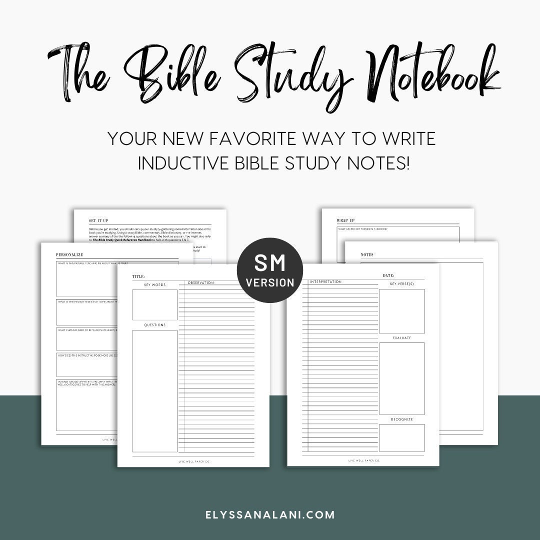 The Bible Study Notebook | Inductive Bible Study Note Taking | Small ...