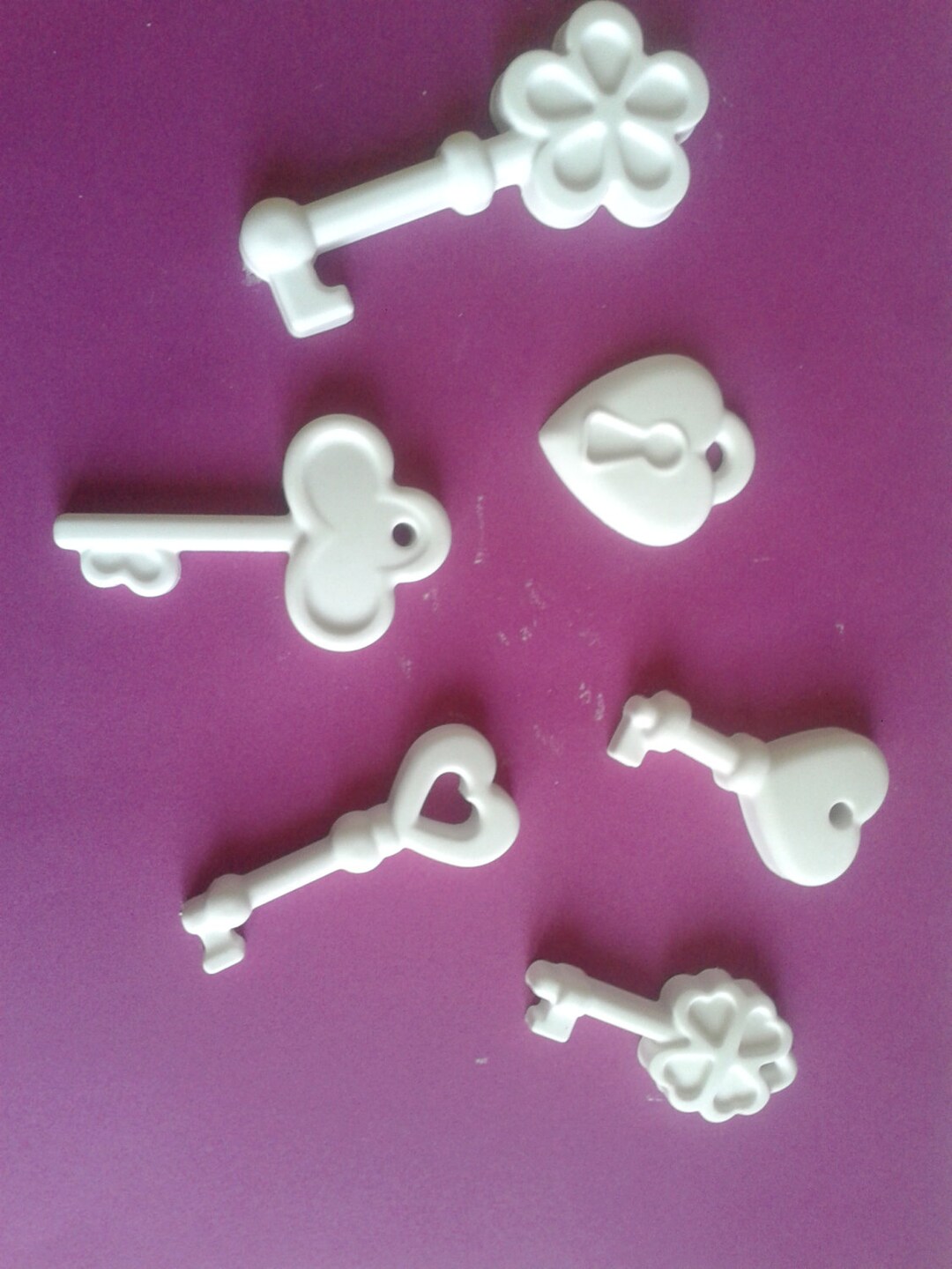 Chalk Keys of Various Shapes - Etsy