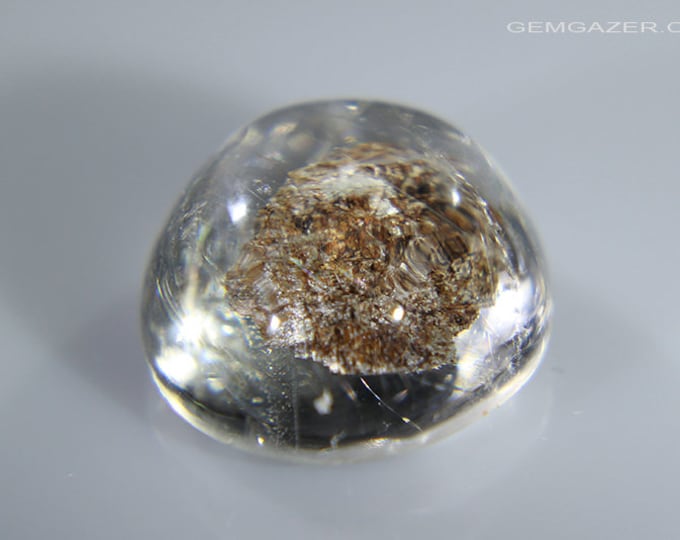 Quartz Cabochon With Garnet Crystal Inclusion, Brazil. 3.63 Carats. - Etsy