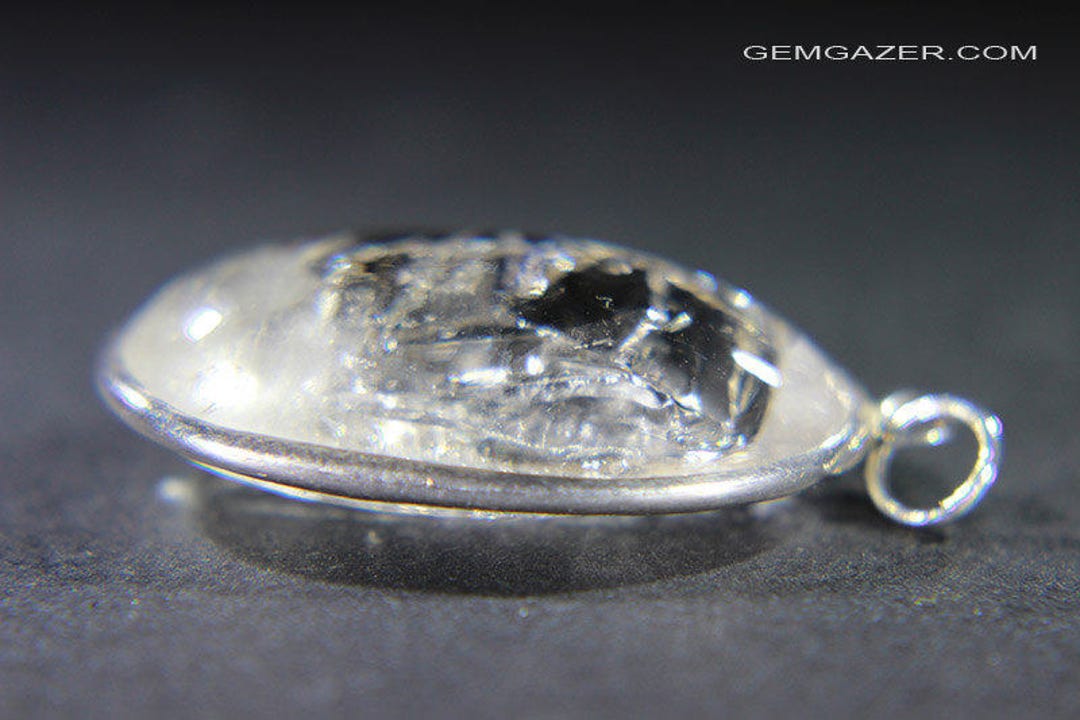 Quartz With Negative Crystal Inclusions Pendant, Brazil. 5.10 Grams. - Etsy