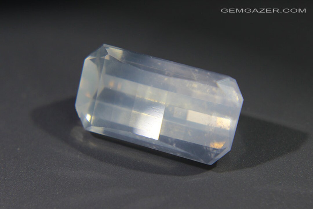 Moonstone Gemstone With Silver Sheen, Pixel Cut, India. 12.57 Carats ...