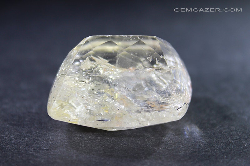 Topaz With Oxide Inclusions, Faceted, Colourless, Brazil. 65.23 Carats ...