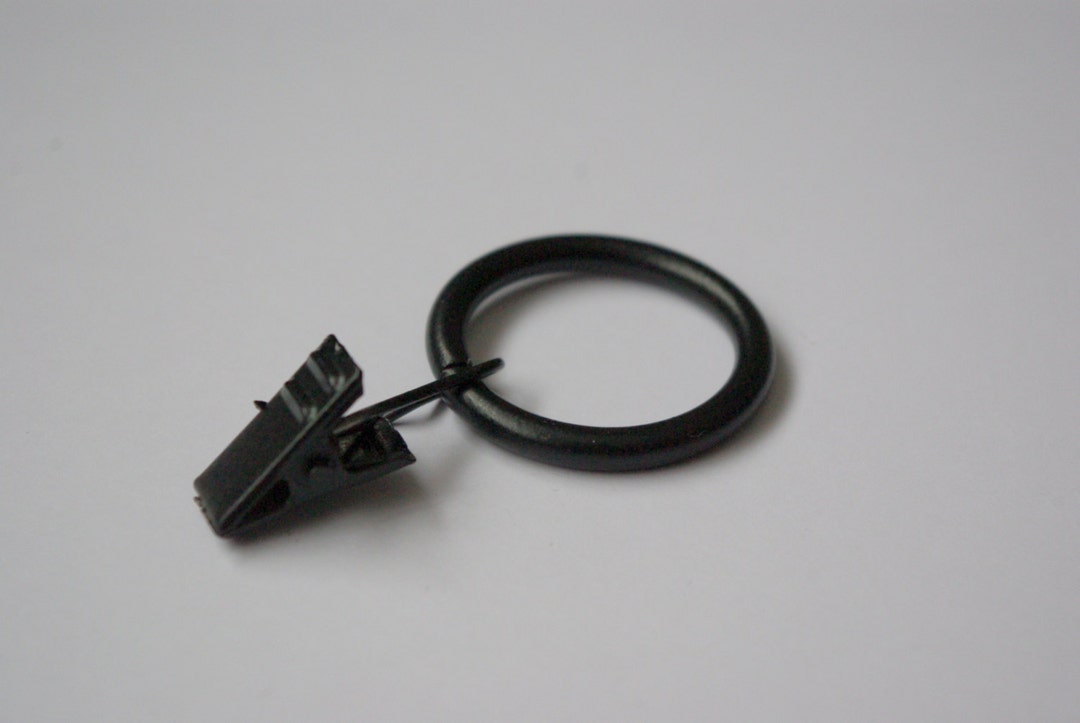 Black Curtain Ring Clips Ø30 / Ø35mm pack of 10 - Etsy