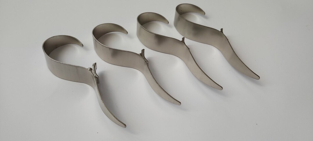 Shiny Silver Cobra Curtain Hooks Hidden Clip Housewarming Gift Boho ...