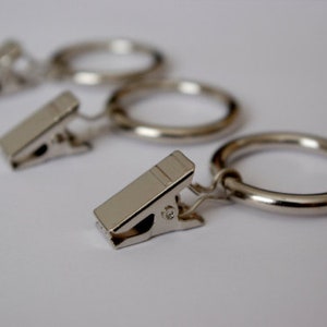 Shiny Silver Curtain Ring Clips Housewarming Gift Spring Decor Clips ...