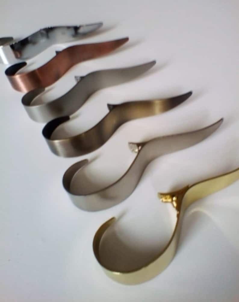 Satin Brass/champagne Colour S-shaped Large Curtain Hooks – Decorative ...