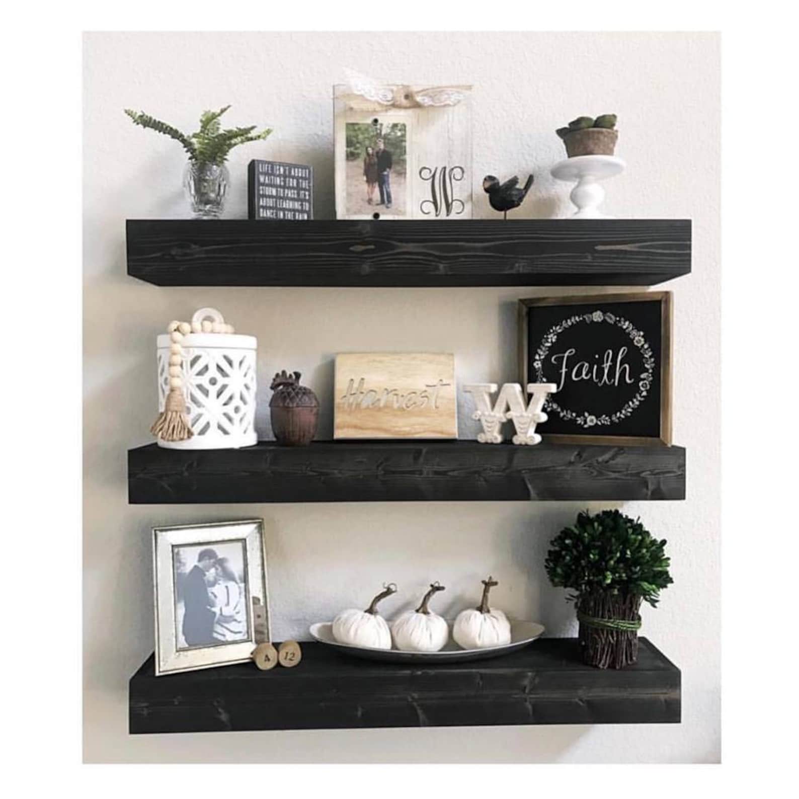 Floating Shelves Floating Shelf Black Floating Shelves Wide - Etsy