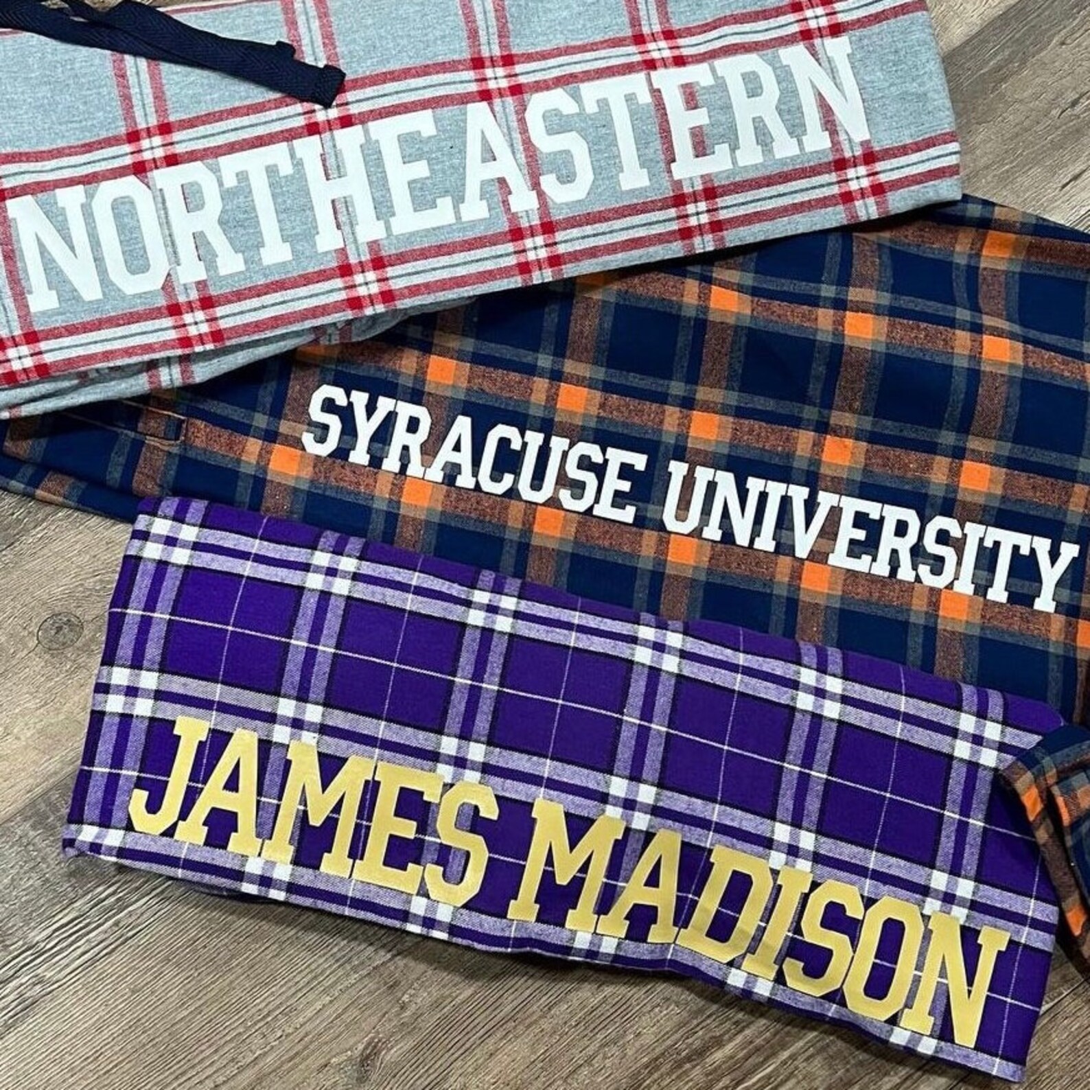 School Spirit Plaid Pajama Pant, College Plaid Pajamas, College Pajama ...