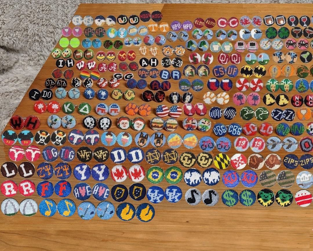 Custom Needlepoint Cufflinks - Etsy