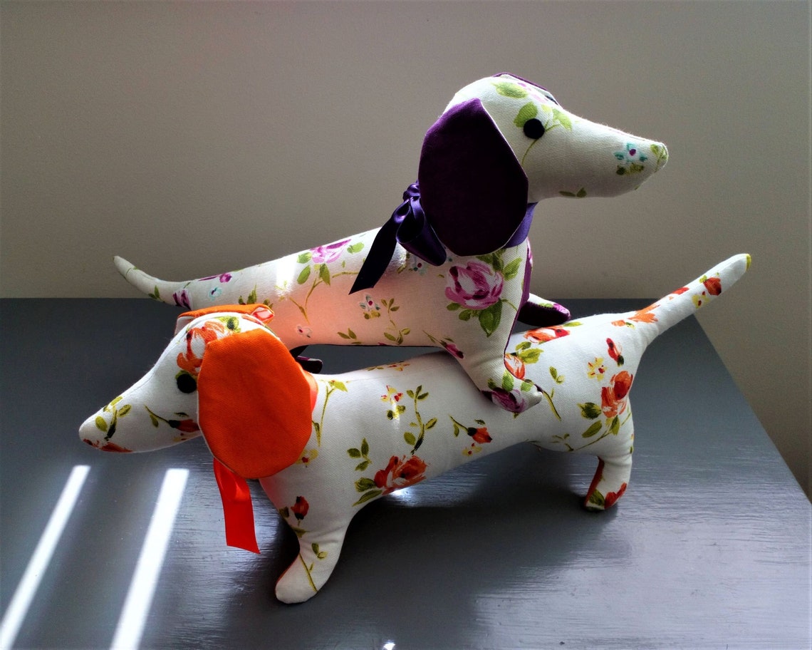 Dachshund Shabby Chic Fabric Dog | Etsy UK
