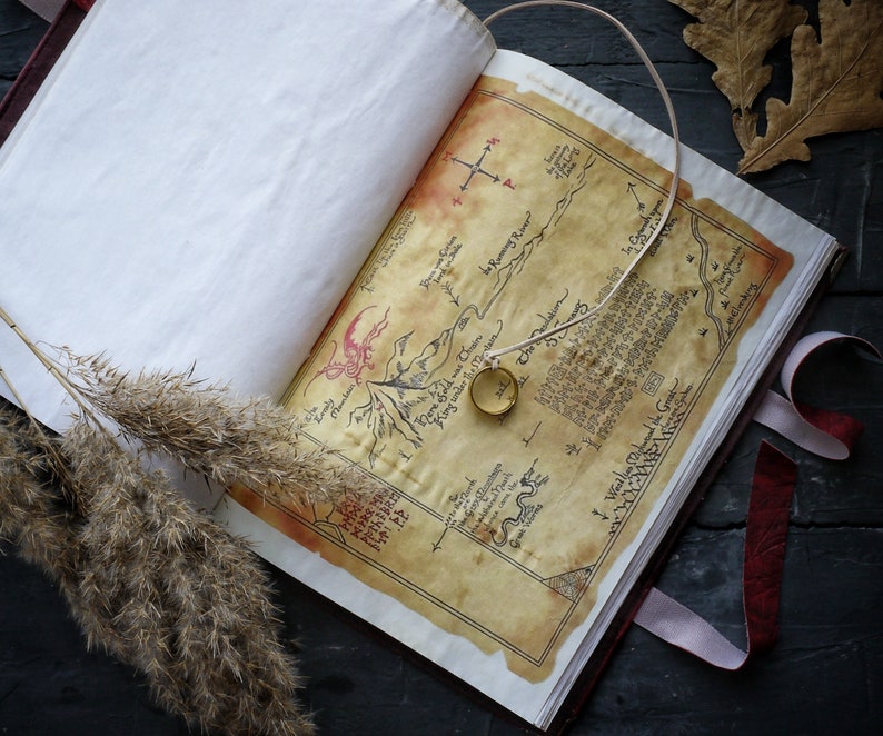 The Hobbit book The Red Book of Westmarch handmade diary | Etsy