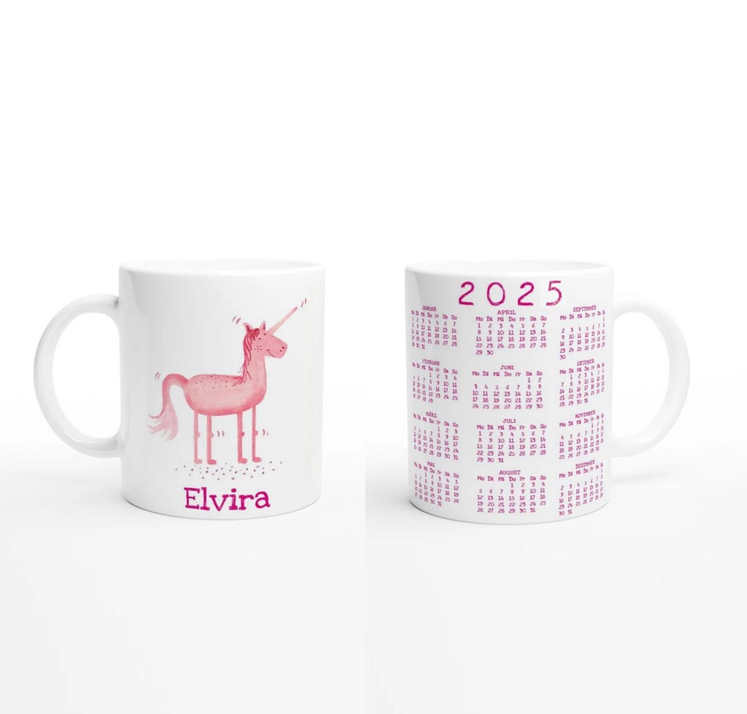 Personalizable Calendar Mug With Name and Your Desired Animal 2025 - Etsy